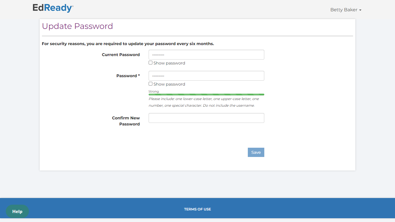 Six-Month Required Password Reset – Help Center